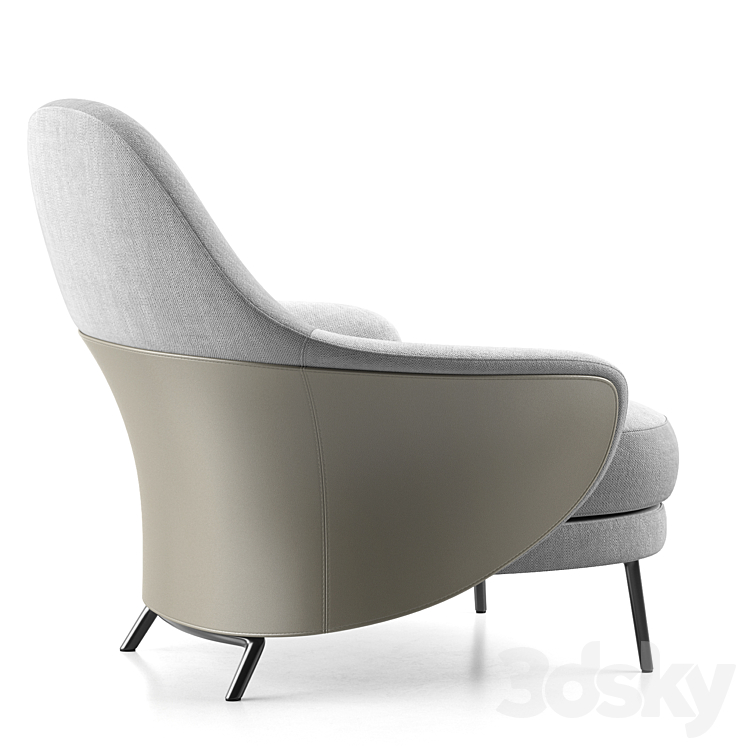 Minotti angie - Arm chair - 3D model