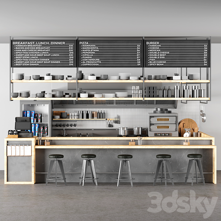 Restaurant 01 - Restaurant - 3D model