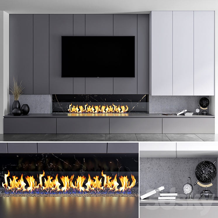 3DS MAX | Tv Unit 02 3DS Max