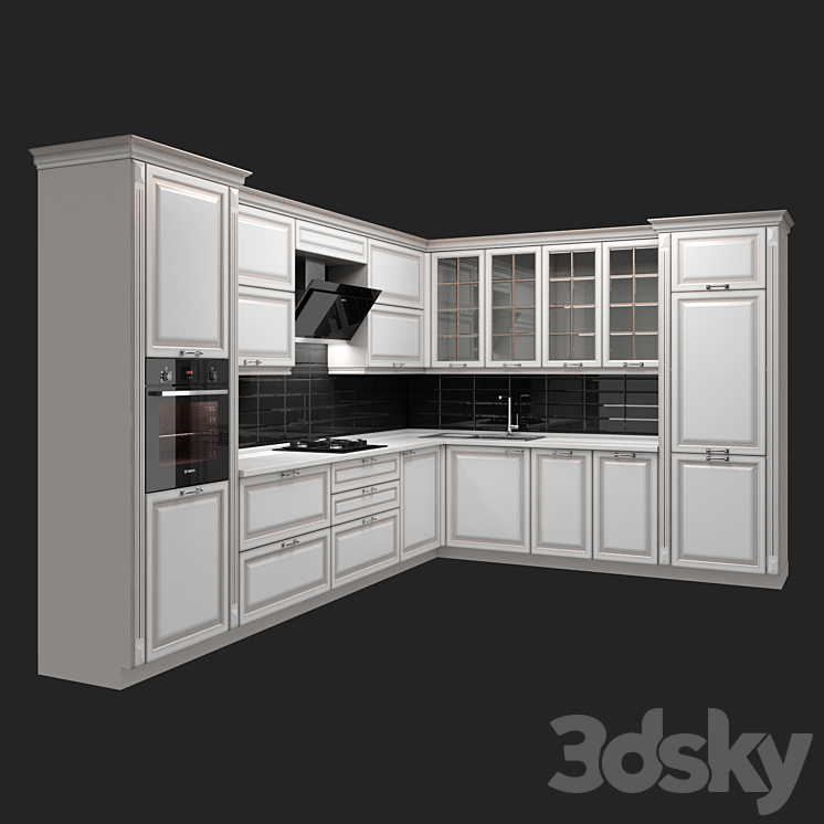 Corner Kitchen - Kitchen - 3D model