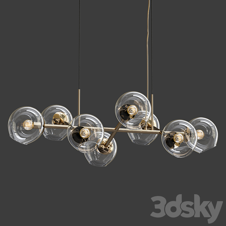 Staggered Glass 8 - Pendant light - 3D model