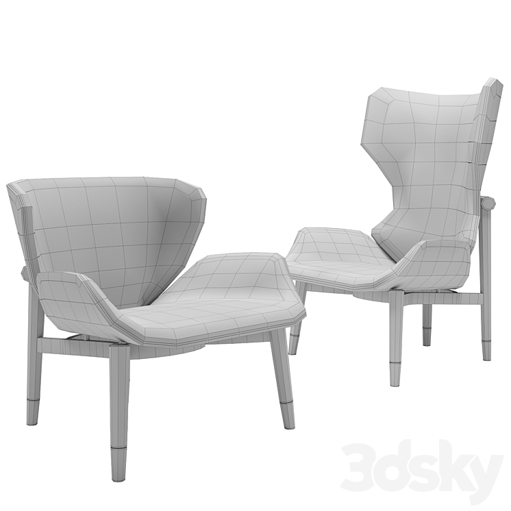 Baxter jorgen armchair - Arm chair - 3D model