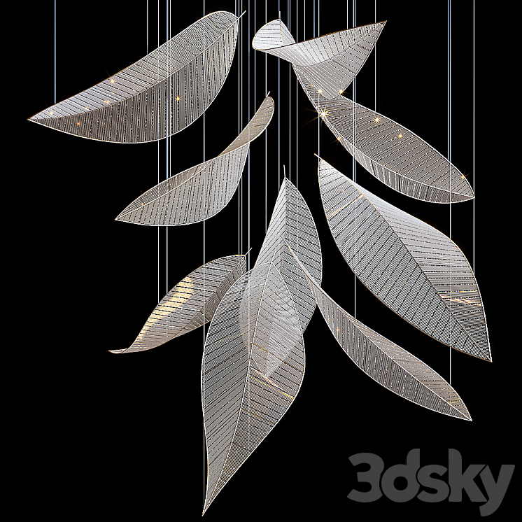 LASVIT Crystal Palm - Pendant light - 3D model