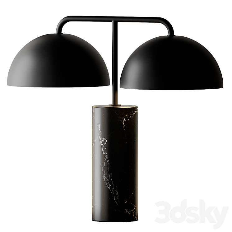 Domes Black Marble Table Lamp by Cb2 Exclusive - Table lamp - 3D model