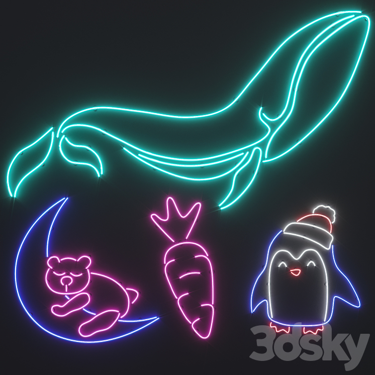 Neon Set 12 - Neon - 3D model