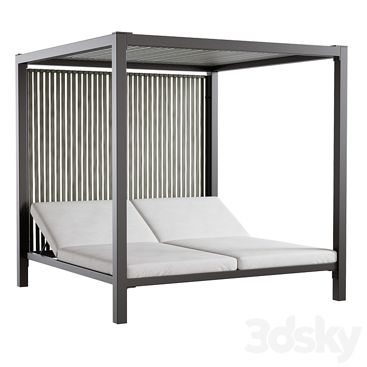 [3dsky] Outdoor Garden Wicker Woven Daybed Skyline Design Horizon 3d