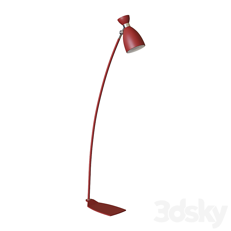 Retro floor lamp red - Floor lamp - 3D model