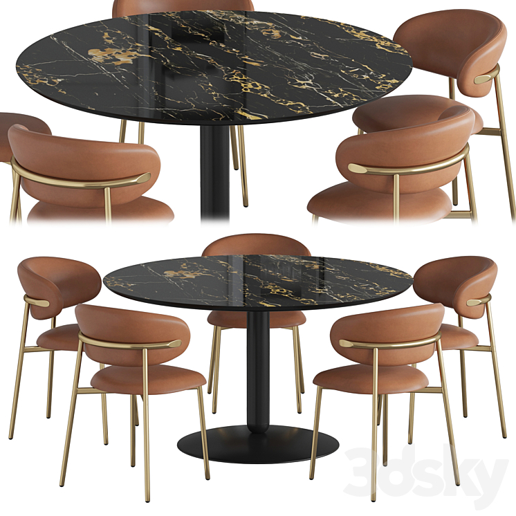 Balance table Oleandro chair Calligaris - Table + Chair - 3D model