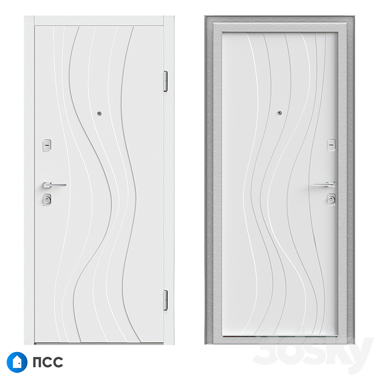 OM Entrance door HI-TECH (HT-133) - PSS - Doors - 3D model