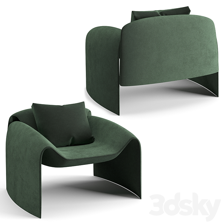 Poliform Le club armchair - Arm chair - 3D model