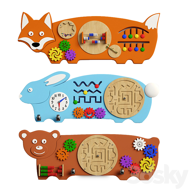 Busyboard forest animals - Miscellaneous - 3D model
