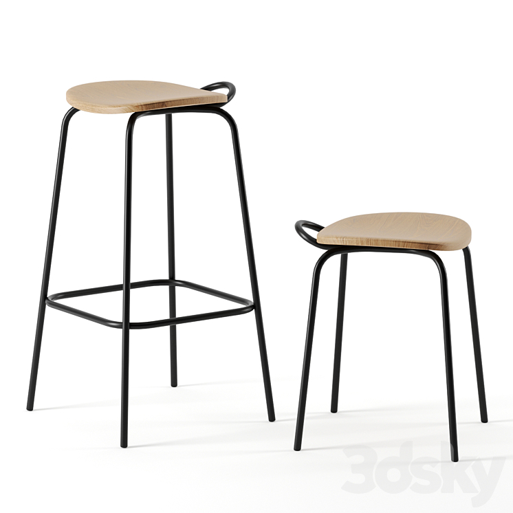 [3DSKY] Barstool Songmics 3D Model | NEW UPDATE 2023