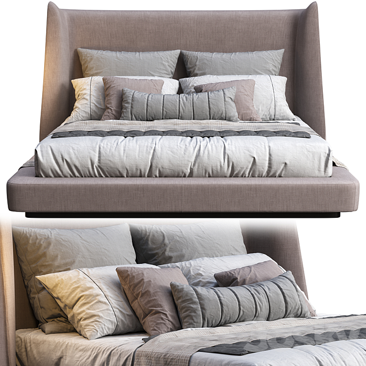 Bed Flexform Midnight - 3D model