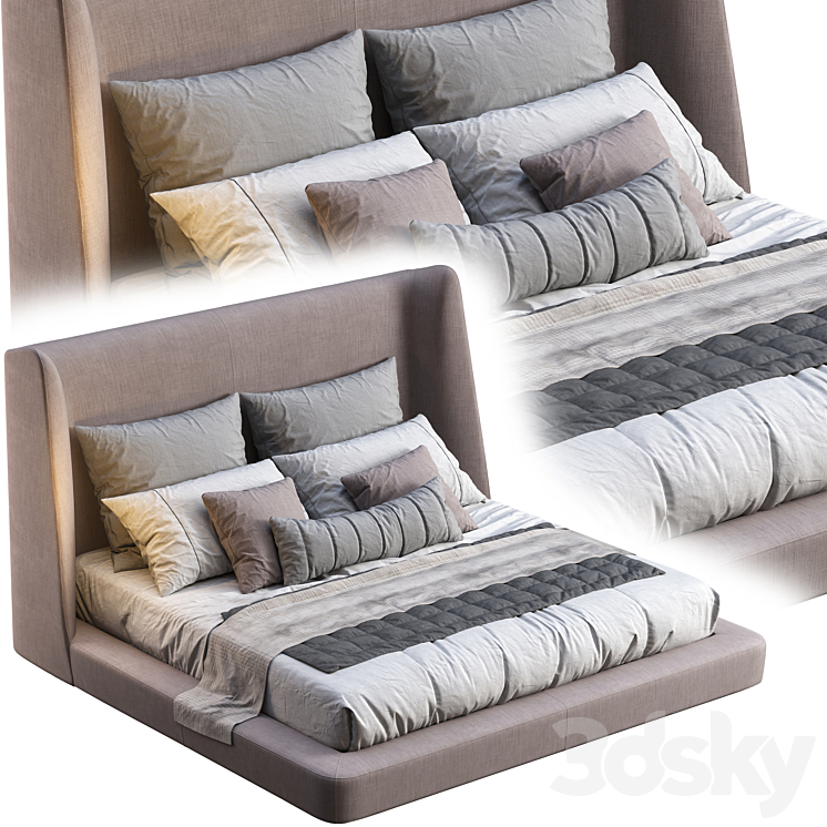Bed Flexform Midnight - 3D model