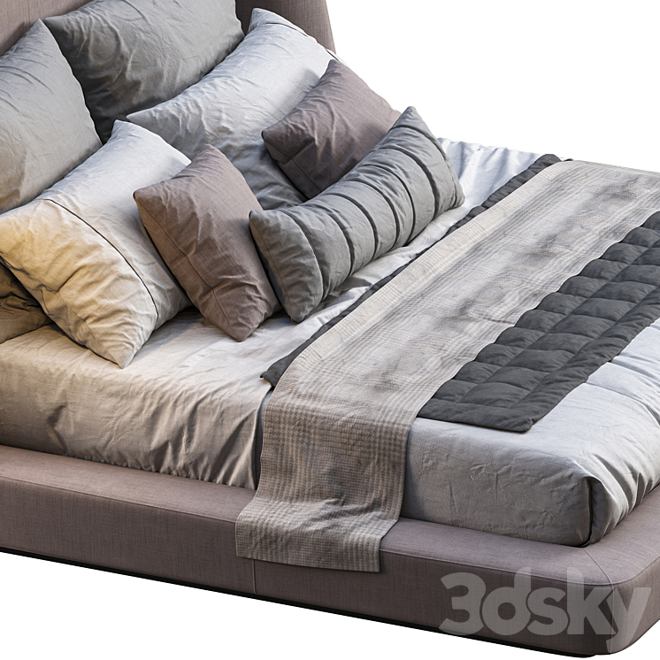 Bed Flexform Midnight - 3D model
