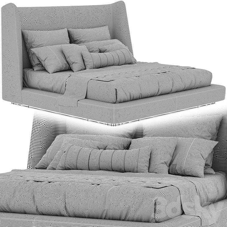 Bed Flexform Midnight - 3D model