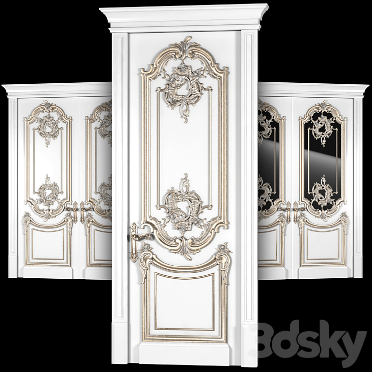 classical door - Doors - 3D model