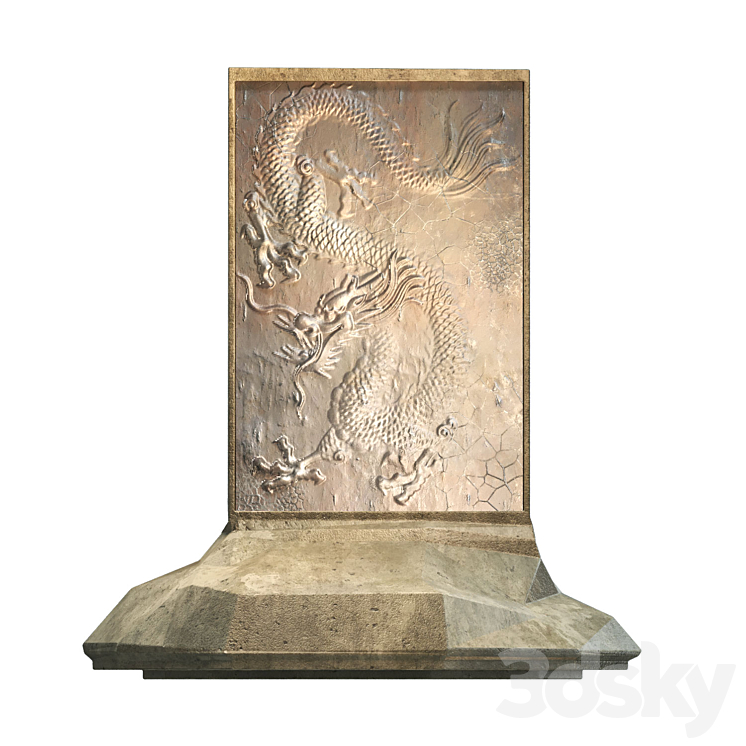 Symbol Stone dragon sculpture - Sculpture - 3D model