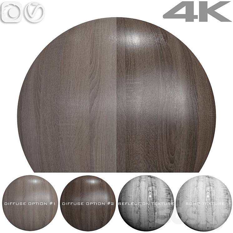 Seamless textures - OAK - Wood - 3D model