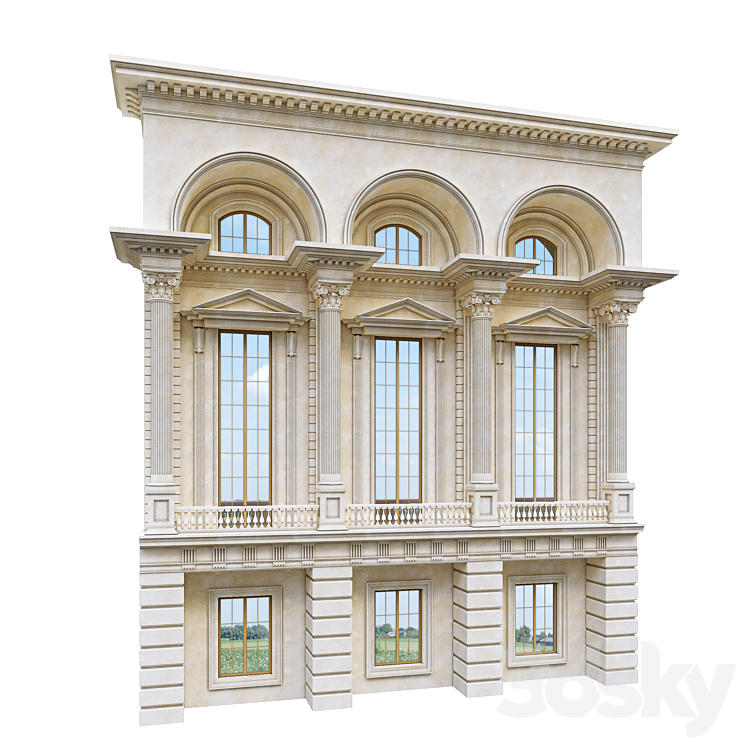 Classic Facade Element - Facade element - 3D model