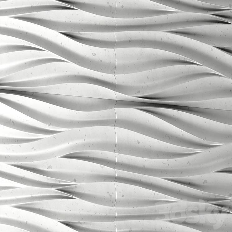 Wave panel - 3D panel - 3D model