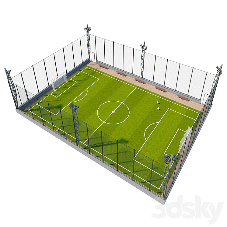 Football stadium, Mini Stadium - Sports - 3D model