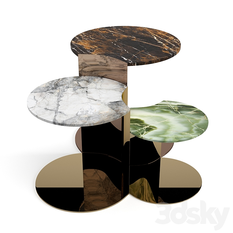 Visionnaire Granger coffee tables set - Table - 3D model