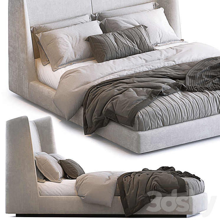 Midnight by Flexform - Bed - 3D model