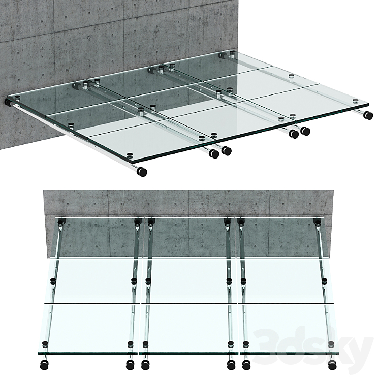 GLASS CANOPY NO3 - Facade element - 3D model