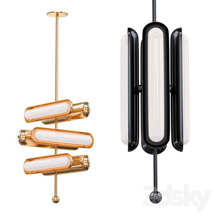 Circuit 4 Vertical - 6 Stacked - Pendant light - 3D model