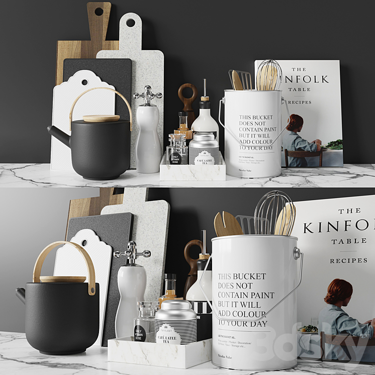 [3DSKY] Set 005 Kitchen 3D Model | NEW UPDATE 2023