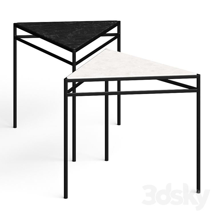 CB2 Wedge Side Table - Table - 3D model