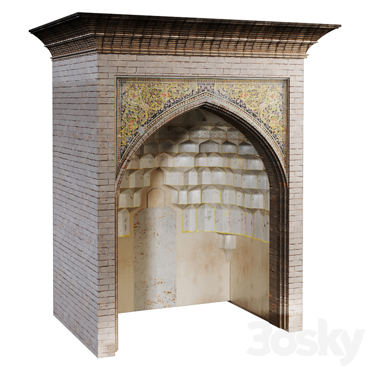 old islamic turkish arch muqarnas set 135 - Building - 3D model