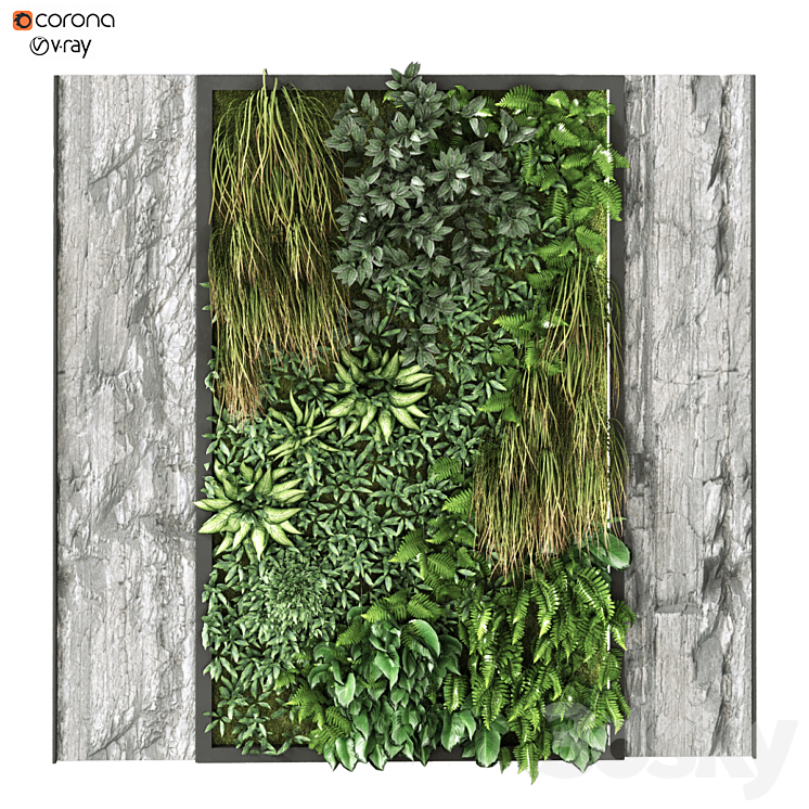 vertical plant 154 - Fitowall - 3D model