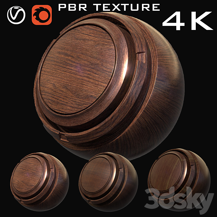 3 WOOD PBR TEXTURE - Wood - 3D model