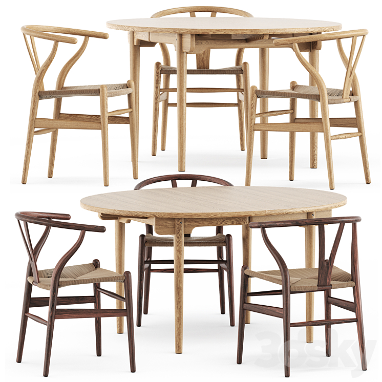 [3DSKY] CH24 CH337 By Carl Hansen & Son 3D Model | NEW UPDATE 2023
