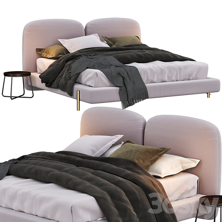 Stone Bed Baxter - Bed - 3D model