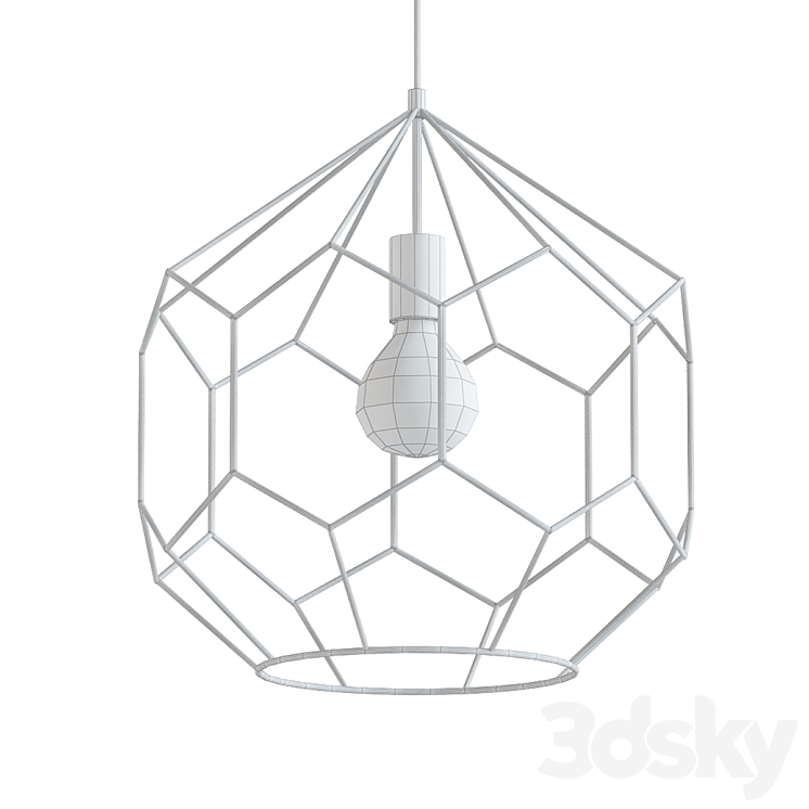 Geometric Cage Pendant - Pendant light - 3D model