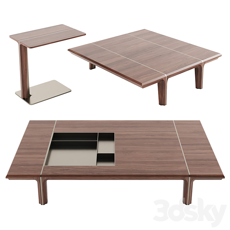 NATUZZI KENDO coffee and side tables - Table - 3D model