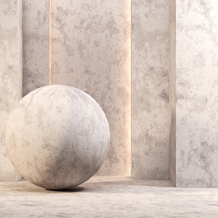 Plaster Texture 4k - (4) Seamless - Tileable - Wall covering - 3D model