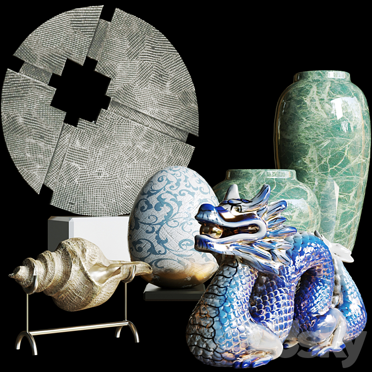 [3DSKY] Decor. Porcelain 3D Model | NEW UPDATE 2023