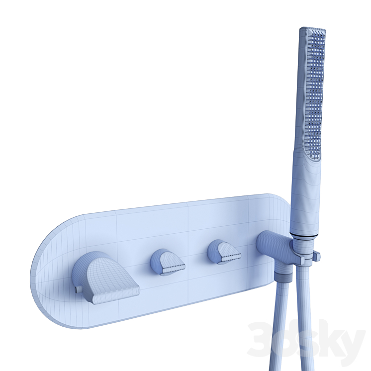 Shower Bossini Apice Thermostatic mixer - Faucet - 3D model