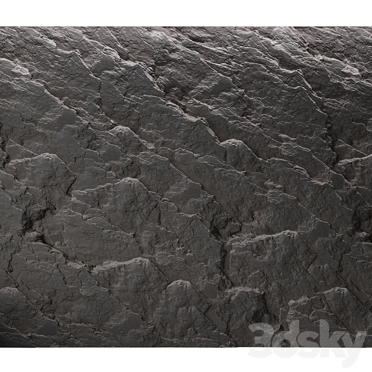 Rock cliff wall №49 - Stone - 3D model