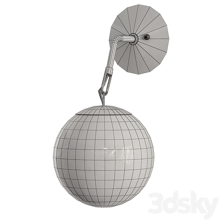 Hooked Globe Wall Sconce Wall Light 3d Model