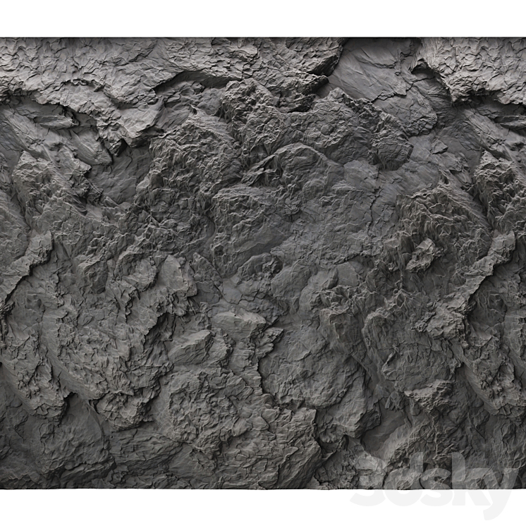 Rock cliff wall №50 - Stone - 3D model