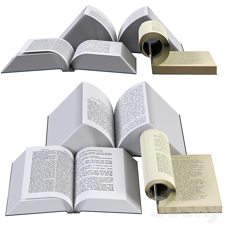 Books set - Books - 3D model