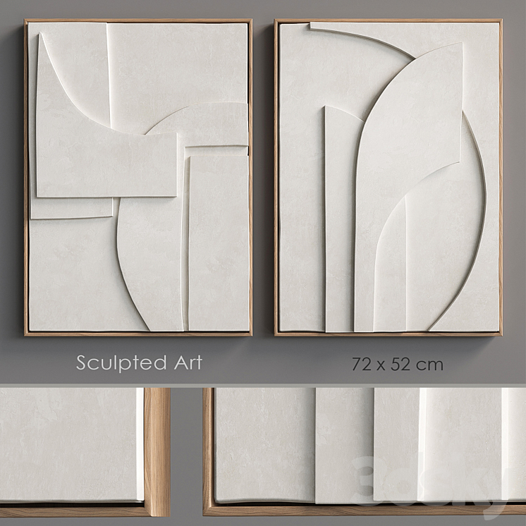 Sculpted Art6 relief - Frame - 3D model