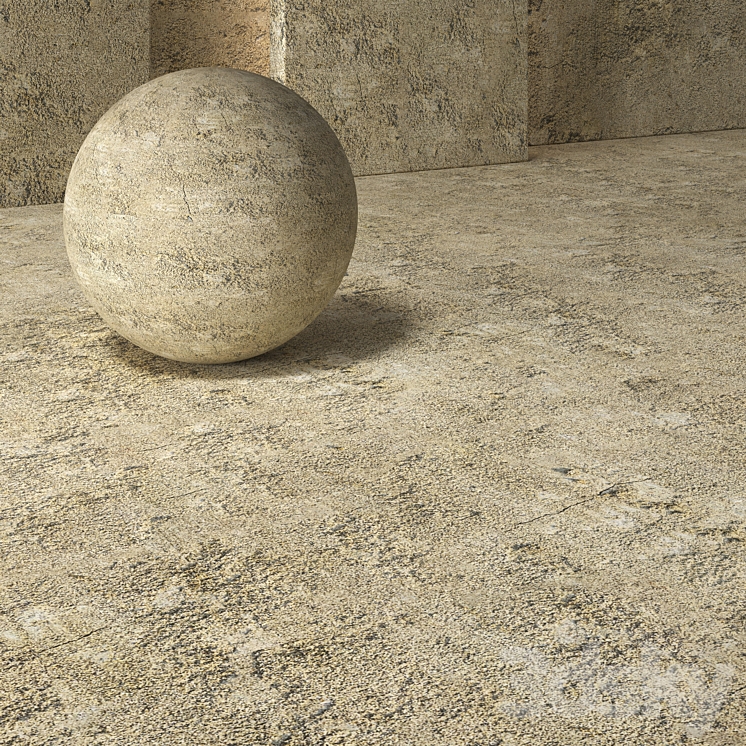 Concrete Material 15 - Seamless Decorative Concrete - Stone - 3D model
