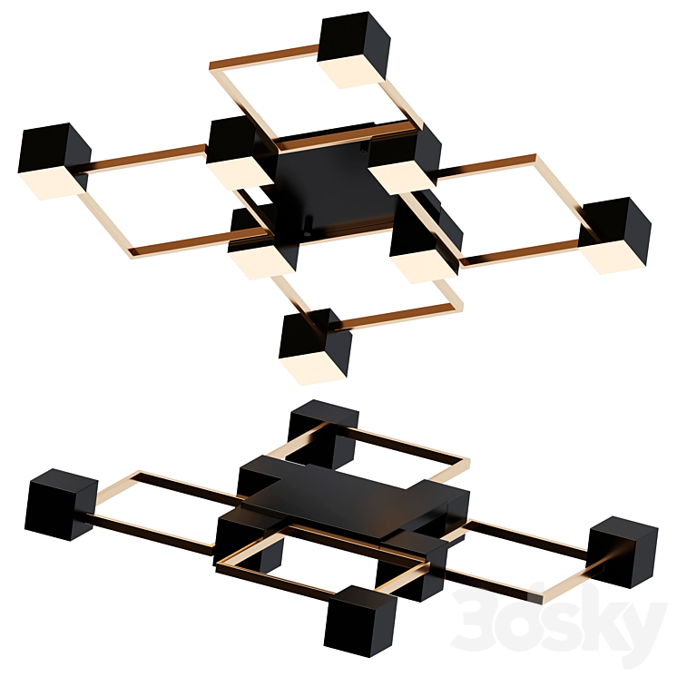 Geometric design ceiling lamp FRAME - Ceiling lamp - 3D model