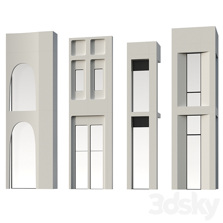 Parts of facades - Facade element - 3D model